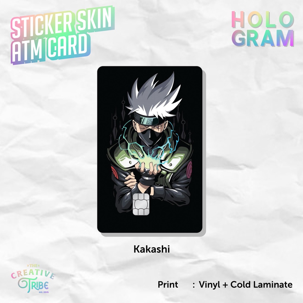 Kakashi Hatake - Sticker Skin Card HOLOGRAM - Vinyl ATM Etoll Sticker ...