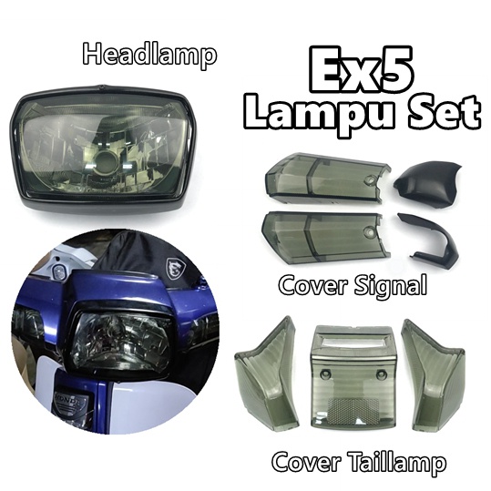 EX5 / DREAM 3IN1 LAMPU SET DIAMOND TINTED SMOKE HEAD LAMP / TAIL LAMP / FRONT SIGNAL / SIGNAL ...