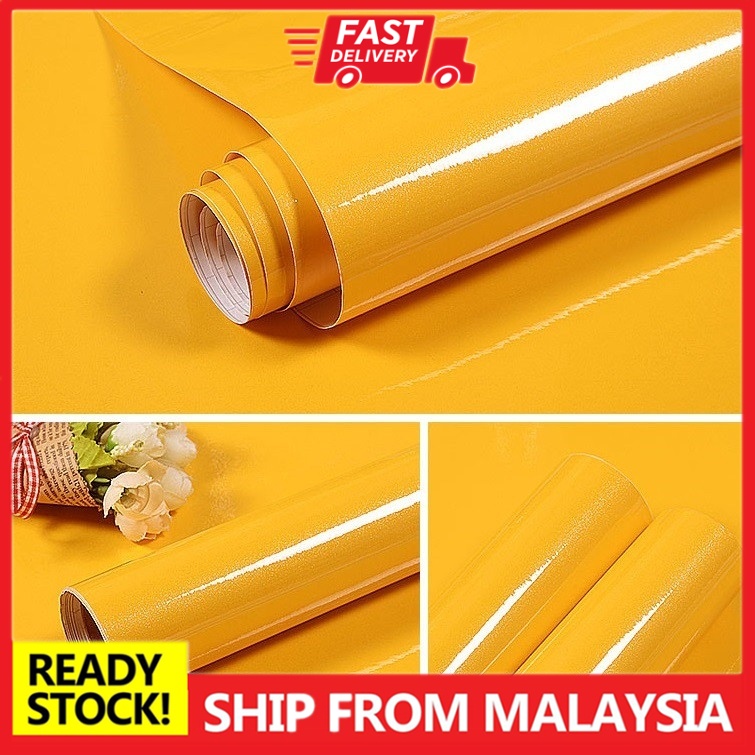 [Refurbished Cabinet Sticker 🔥] Yellow Kuning Glossy Shiny Table Top ...