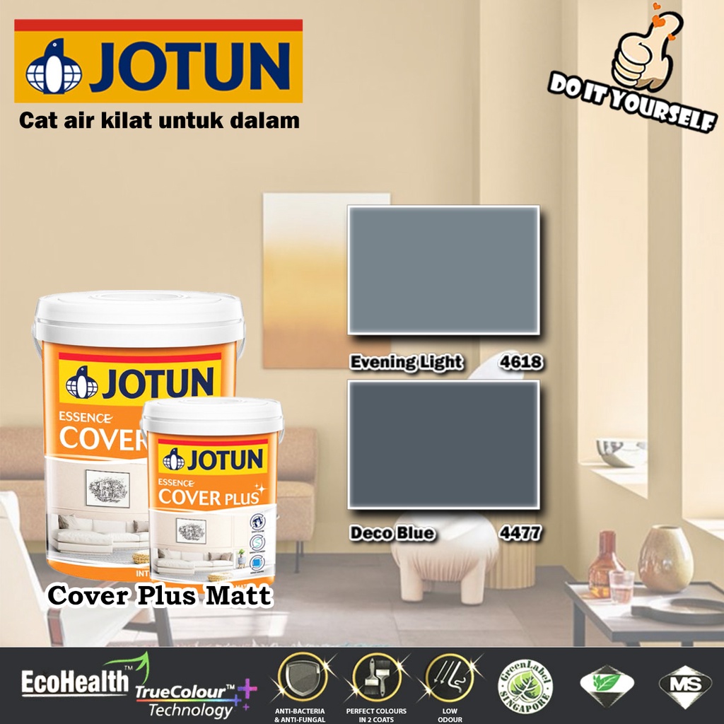 JOTUN ESSENCE COVER PLUS INTERIOR MATT 5 Liter Evening Light 4618 ...