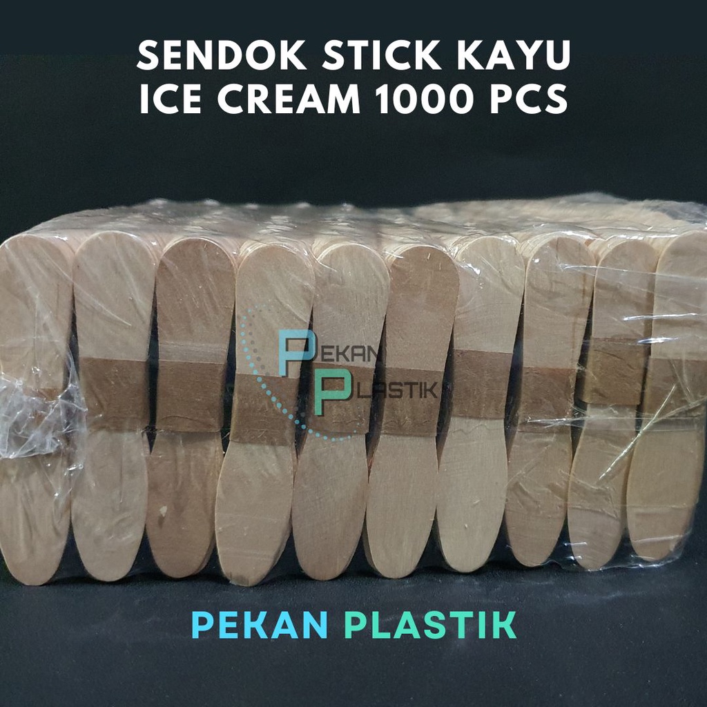 KAYU 50 pcs wooden ice cream spoons / wooden ice cream spoons | Shopee ...