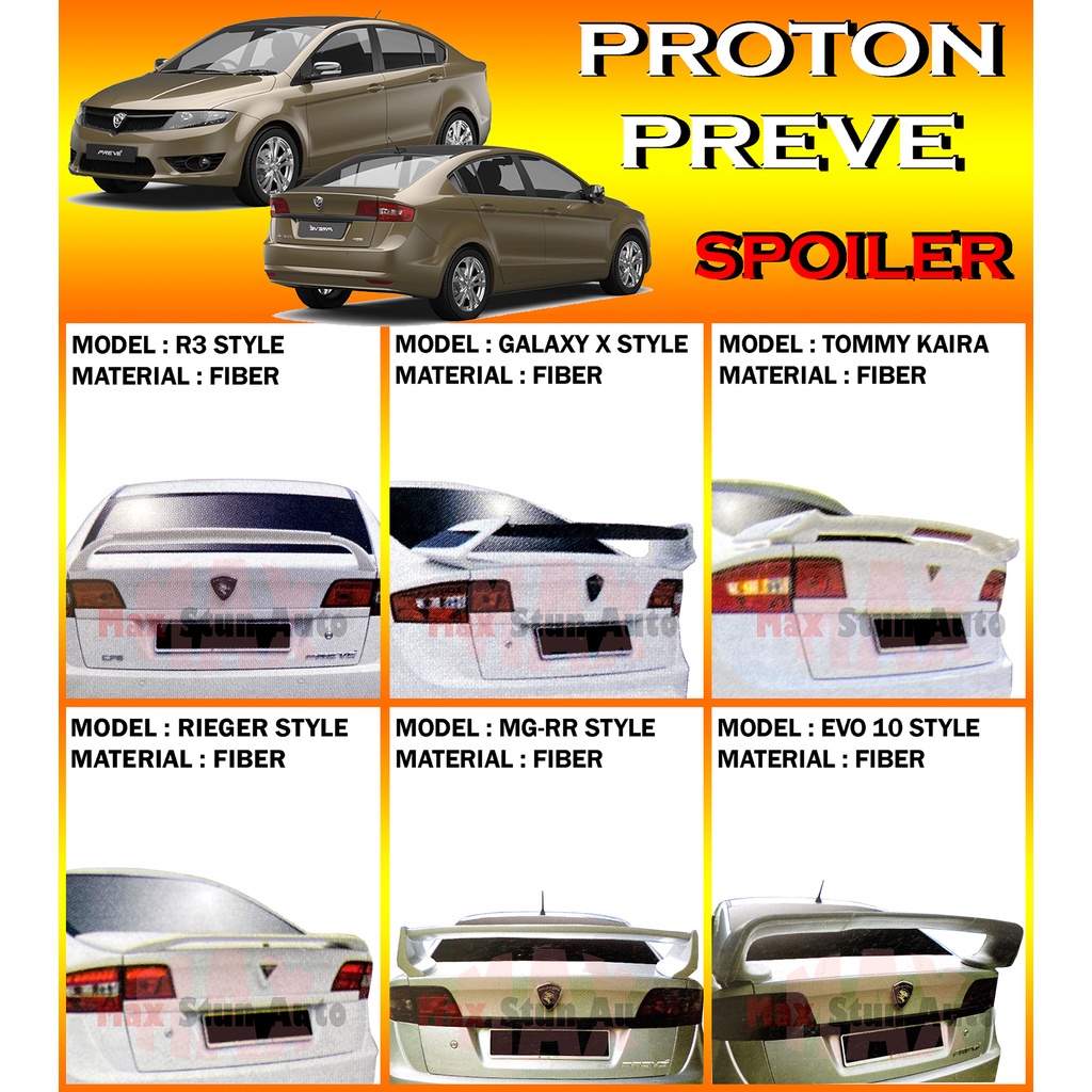 PROTON PREVE SPOILER R3 GALAXY X TOMMY KAIRA RIEGER AUDI MG RR MG-RR ...
