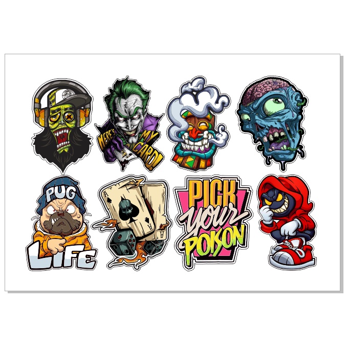 laminated vinyl sticker A4 size wall decor MACHINE CUT | Shopee Malaysia