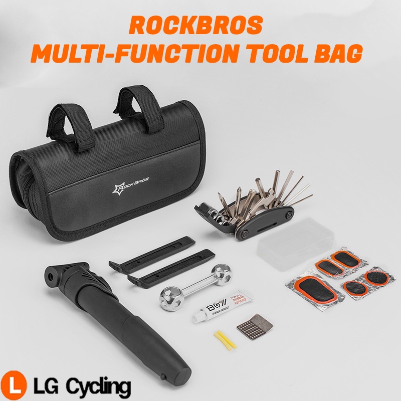 Rockbros Deluxe Repair Kit Tool Bag Tyre Repair Tool Kit Bag Multi ...