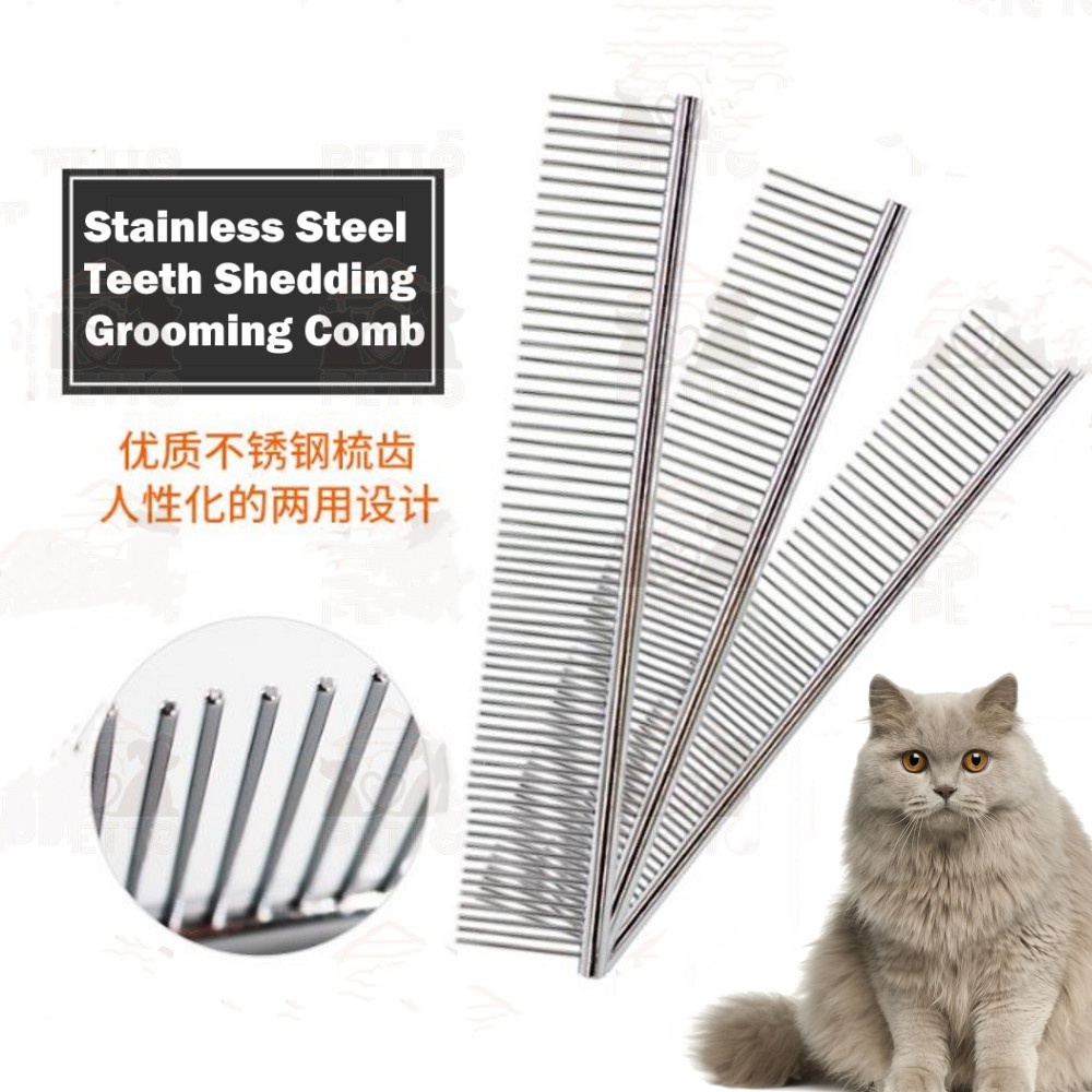Pet Comb Dog Comb Grooming Comb Stainless Steel Different Spaced ...