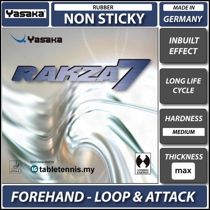 Yasaka Rubber Rakza 7 Ping Pong Table Tennis Spin Rubber | Shopee Malaysia