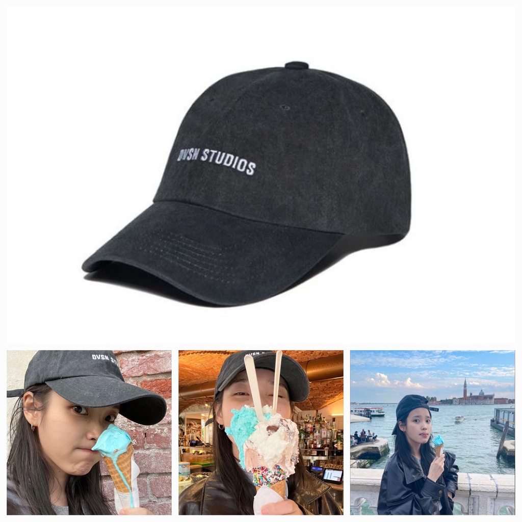 DVSN/Classic logo ball cap Charcoal [wearing IU] | Shopee Malaysia