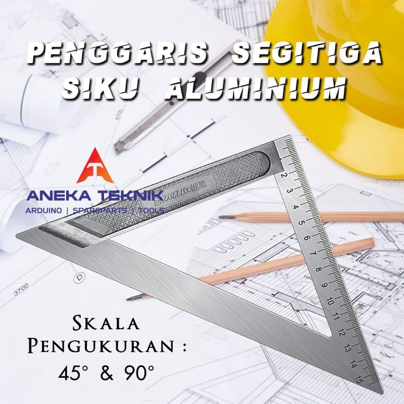 SIKU Aluminum Angled Triangle Ruler / Stainless Triangle Ruler ...