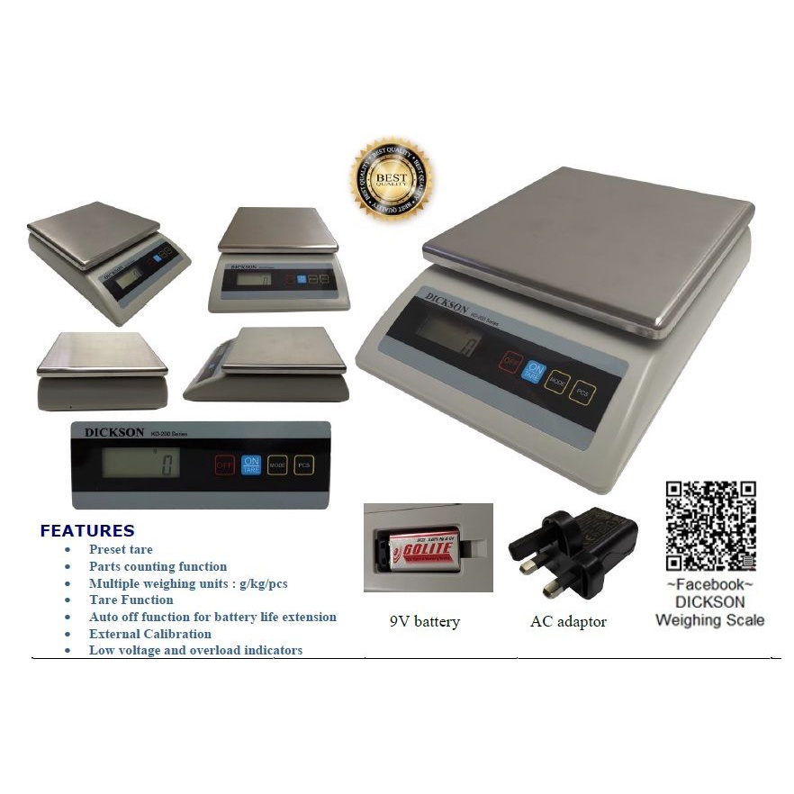 DICKSON KD200 1kg & 10kg SERIES ELECTRONIC PRECISION SCALE (Digital scale) | Shopee Malaysia