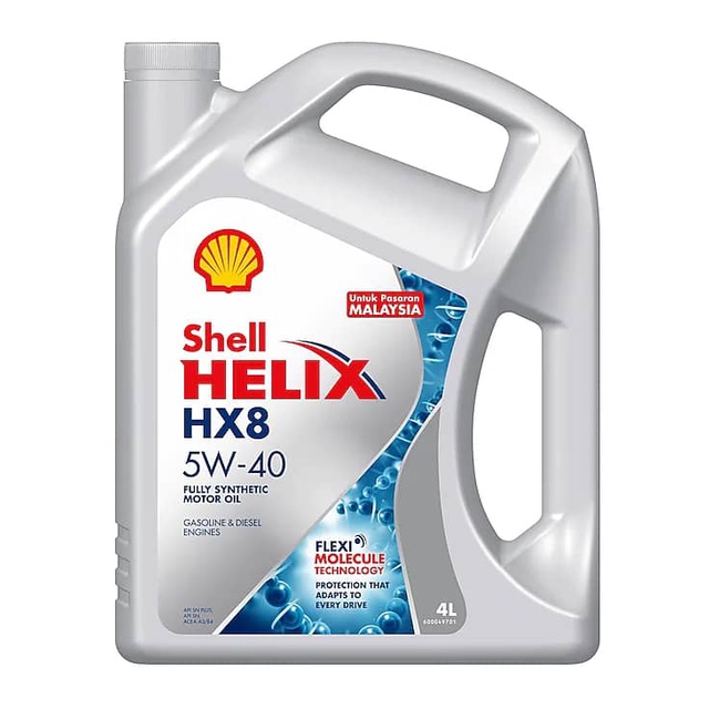 Shell HELIX HX8 5w40 4L Fully Synthetic Engine Oil Minyak Hitam Enjin ...