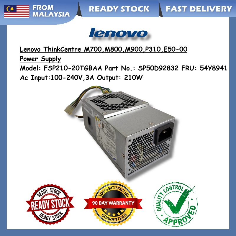 Lenovo ThinkCentre M800 M900 SFF Power Supply PSU 210W (FSP210-20TGBAA ...