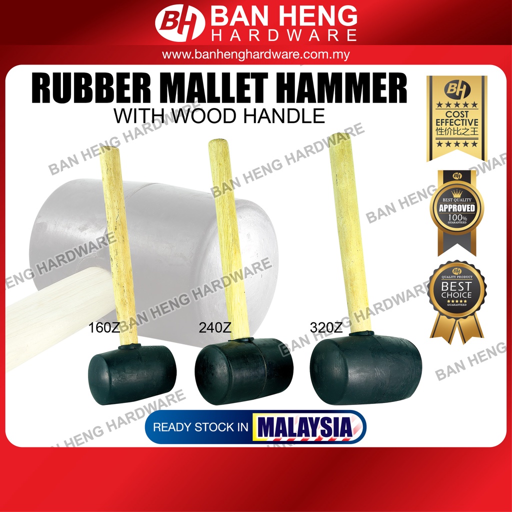 POLY HAMMER / RUBBER MALLET HAMMER 16OZ / 24OZ / 32OZ | Shopee Malaysia