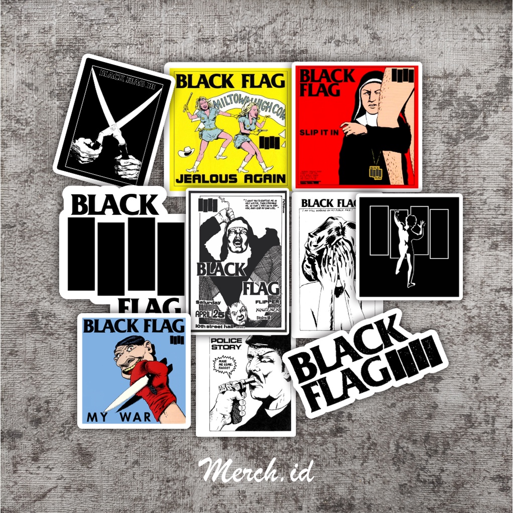 Black FLAG BAND Sticker PACK | Shopee Malaysia