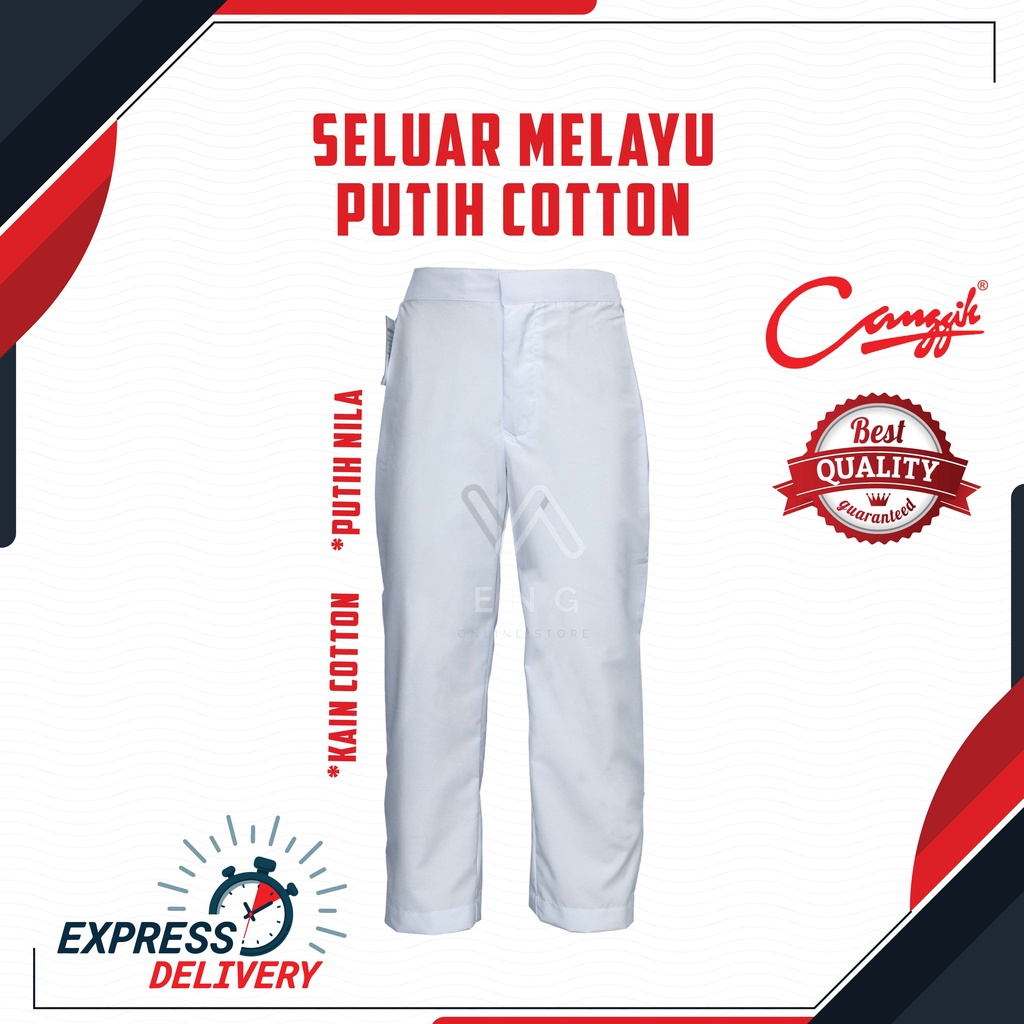 ORIGINAL CANGGIH / SELUAR MELAYU PUTIH ( SELUAR SAHAJA ) - BM401S BAJU ...