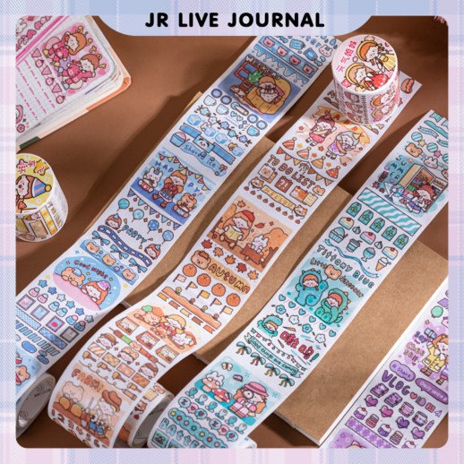 【Sticker Tape】Qiqi Cute Sticker Tape (Subpack in loop) Washi Tape/PET ...
