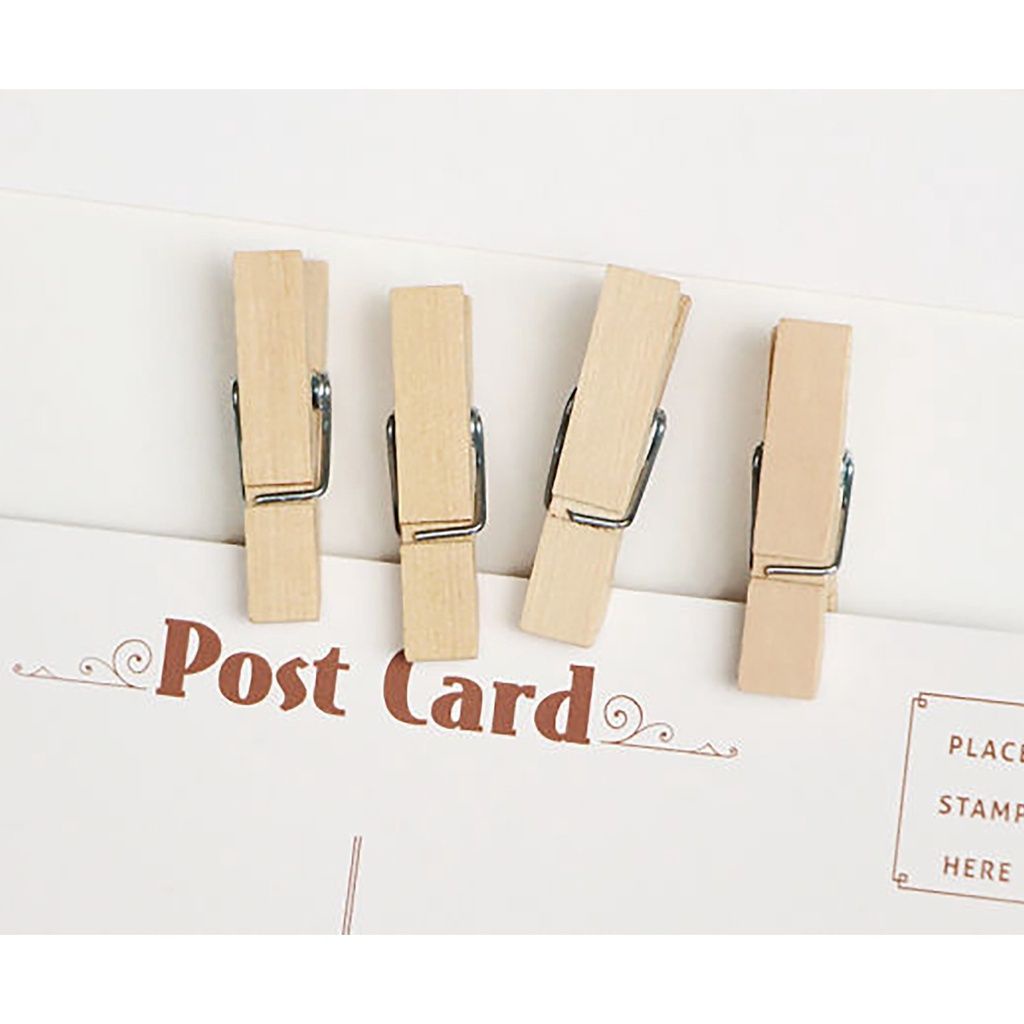 [Ready Stock](3cm /3.5cm)(25pcs)Mini Wooden Clip/ Phot Clips, Card ...
