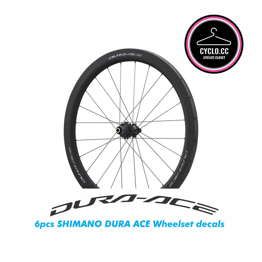 6 pcs Shimano Dura-Ace wheelset cycling sticker road bike rims wheelset ...