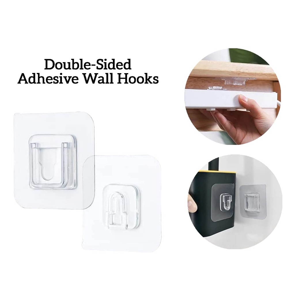 Double-Sided Adhesive Wall Hooks - Self Adhesive Hooks for Hanging ...