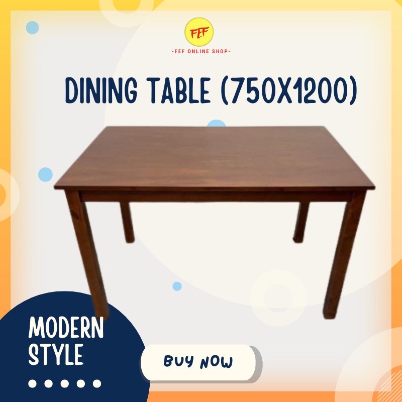 💕FEF SHOP💕 FEF 2.5x4 Dining Table / Meja Makan / Black&Oak / 4个位餐桌 ...