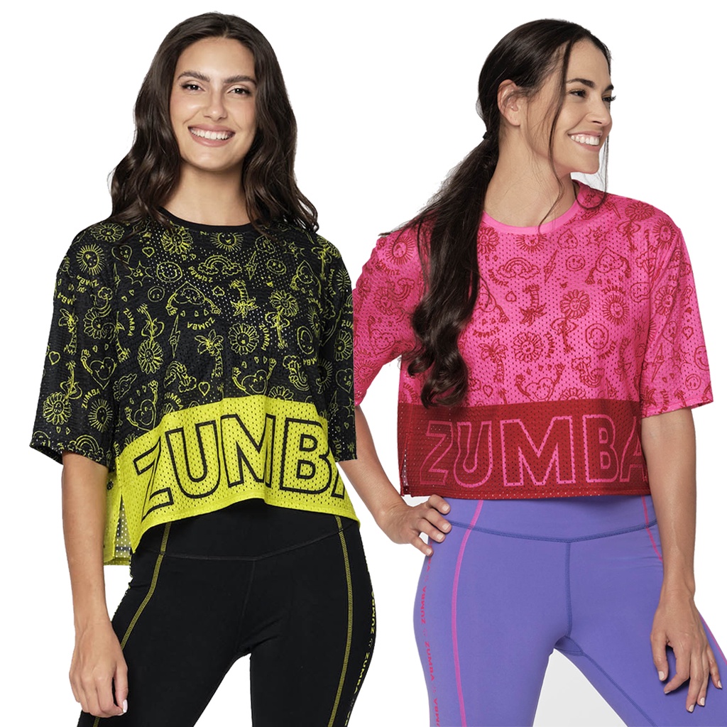 Zumba Mesh Boxy Crop Top (Zumba Fitness Top) | Shopee Malaysia