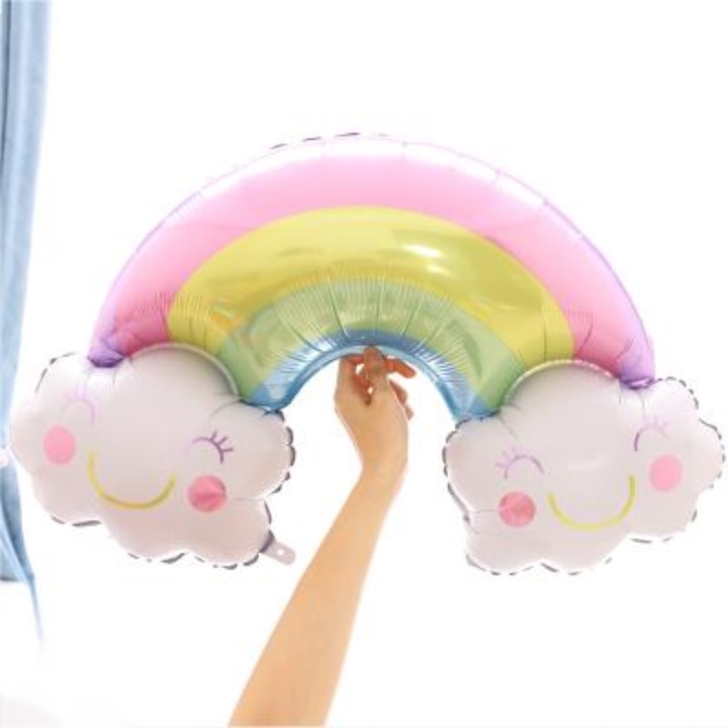 Lovely Rainbow Balloon Birthday Party Rainbow Clouds Aluminum Film ...