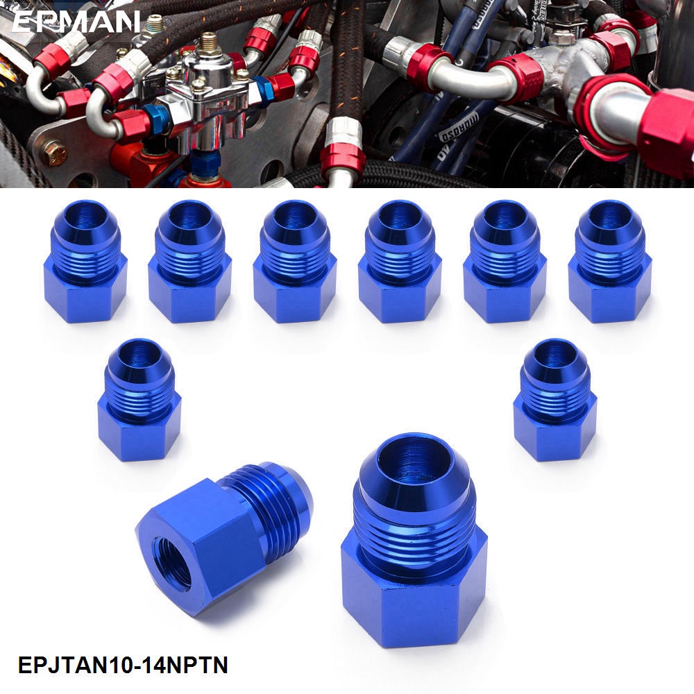 EPMAN 10PCS 1/4NPT Female AN10 Male Flare Reducer Fitting Fuel Cell ...