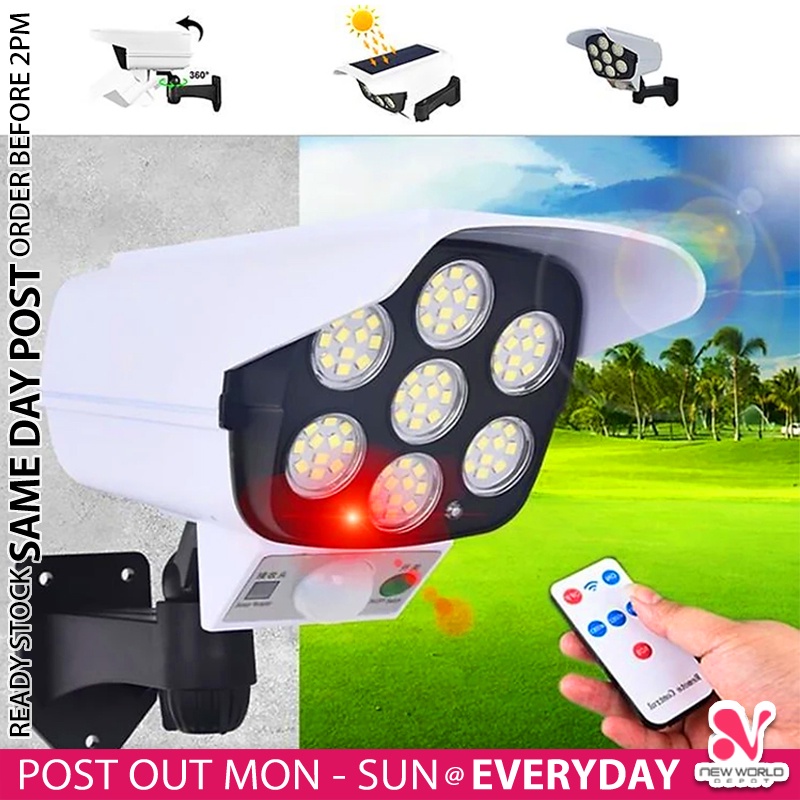 𝗠𝗢𝗧𝗜𝗢𝗡 𝗦𝗘𝗡𝗦𝗢𝗥 》Fake CCTV Solar LED Light Waterproof Dummy Security ...