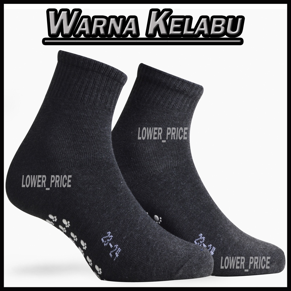 Stokin sekolah Kaki Anti-slip Non-slip socks Unisex Sock HITAM & PUTIH ...