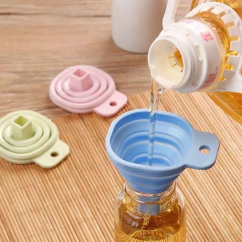 Portable Silicone Funnel Round Folding Water Silicone Rubber Oil ...