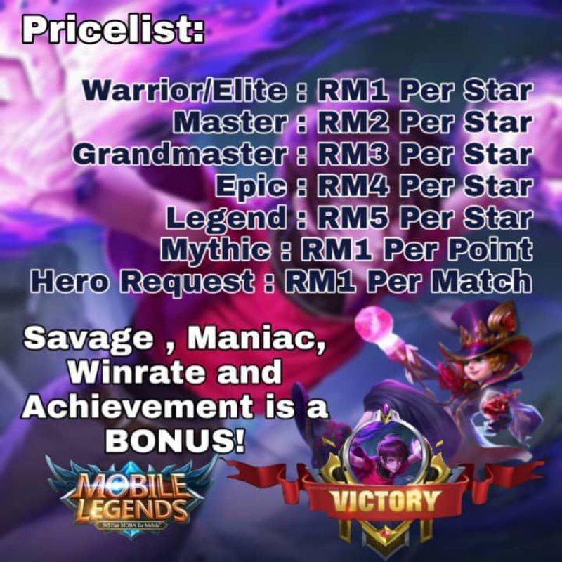 BOOSTER ID/JOKI ID/MlBB | Shopee Malaysia