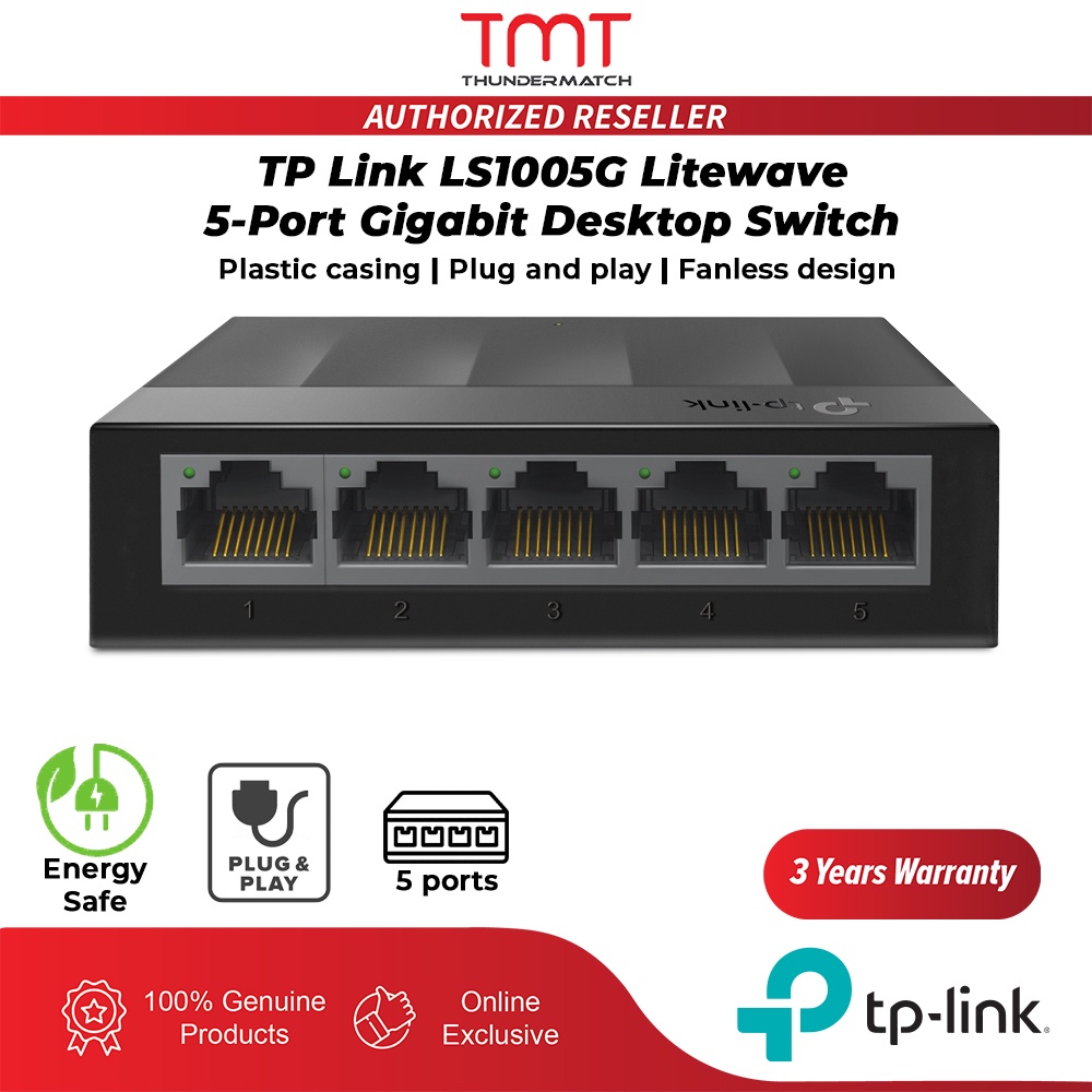 TP Link LS1005G / LS1008G Litewave 5 / 8-Port Gigabit Desktop Switch ...