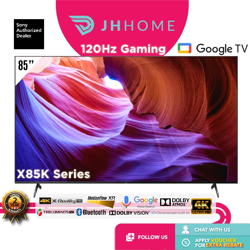 Sony 85 Inch 4K UHD Google TV KD-85X85K | 120Hz Gaming | High Dynamic Range HDR Smart TV X85K ...