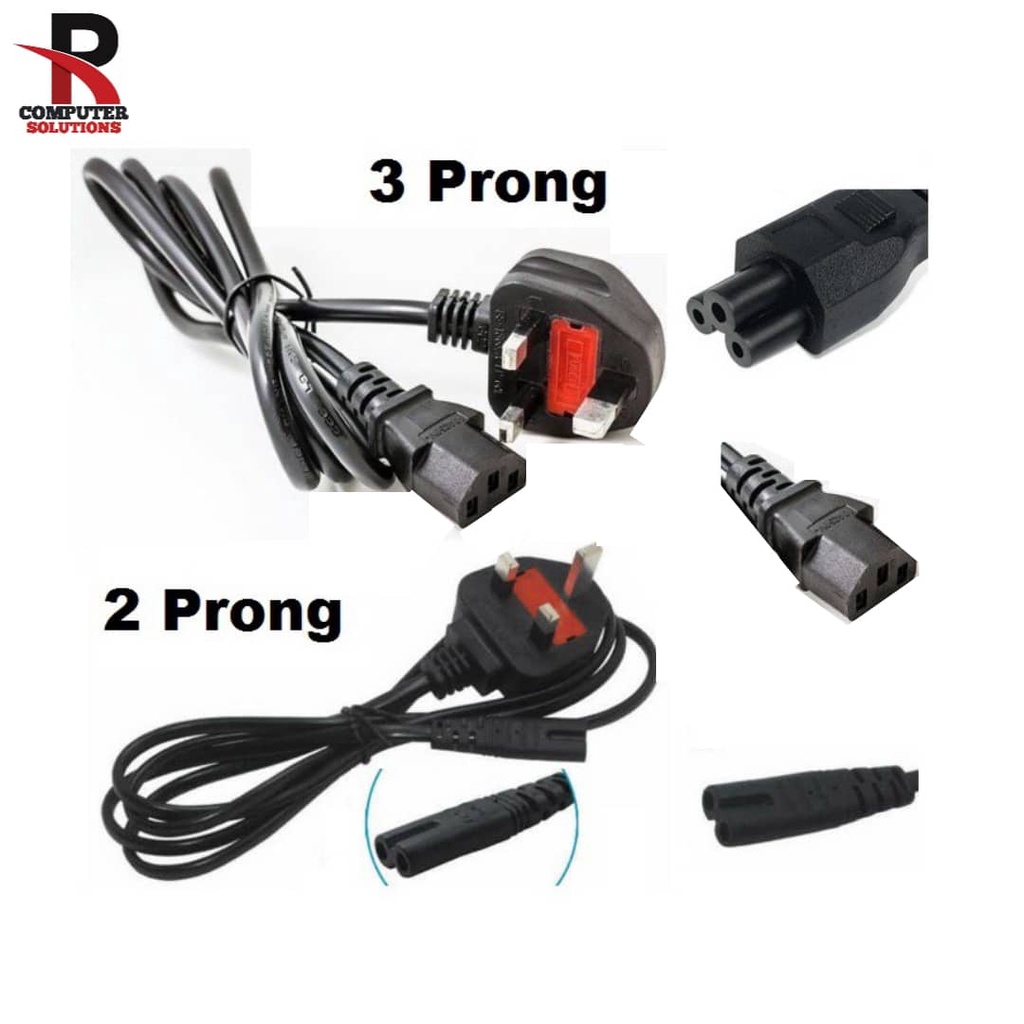 C7 HEAVY DUTY Power Cord Cable UK 3 Pin Plug to 3 Prong Pin Power Lead ...