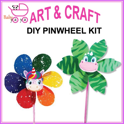 BabyYaya DIY Pinwheel Kit / Kid Colouring Kit / Art and Craft Kids ...