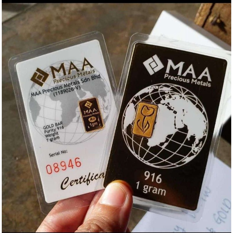 EMAS GOLD BAR 916 - 1 GRAM JENIS LAMINATE | Shopee Malaysia