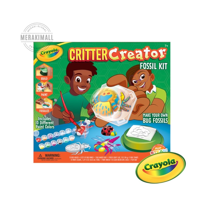 Crayola Critter Creator Fossil Kit For Kids | DIY Bug Toys | Shopee ...