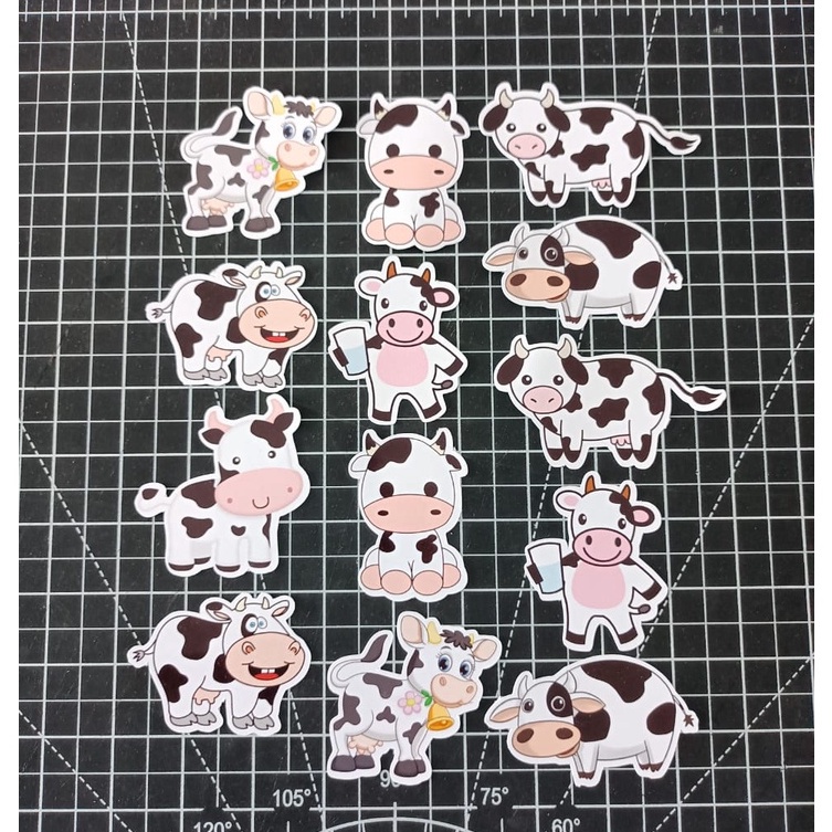 READY STOCK Happy Birthday Cake Topper Cattle (Lembu) Cow Decoration ...