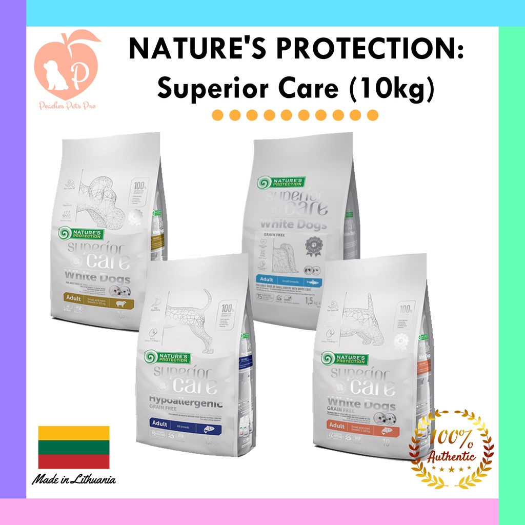 NATURE'S PROTECTION: Superior Care (10kg) - HYPOALLERGENIC/WHITE DOG ...