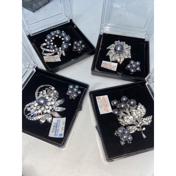 Set Brooch Pin Tudung Mutiara Set Butang Baju Melayu Sabah | Shopee ...
