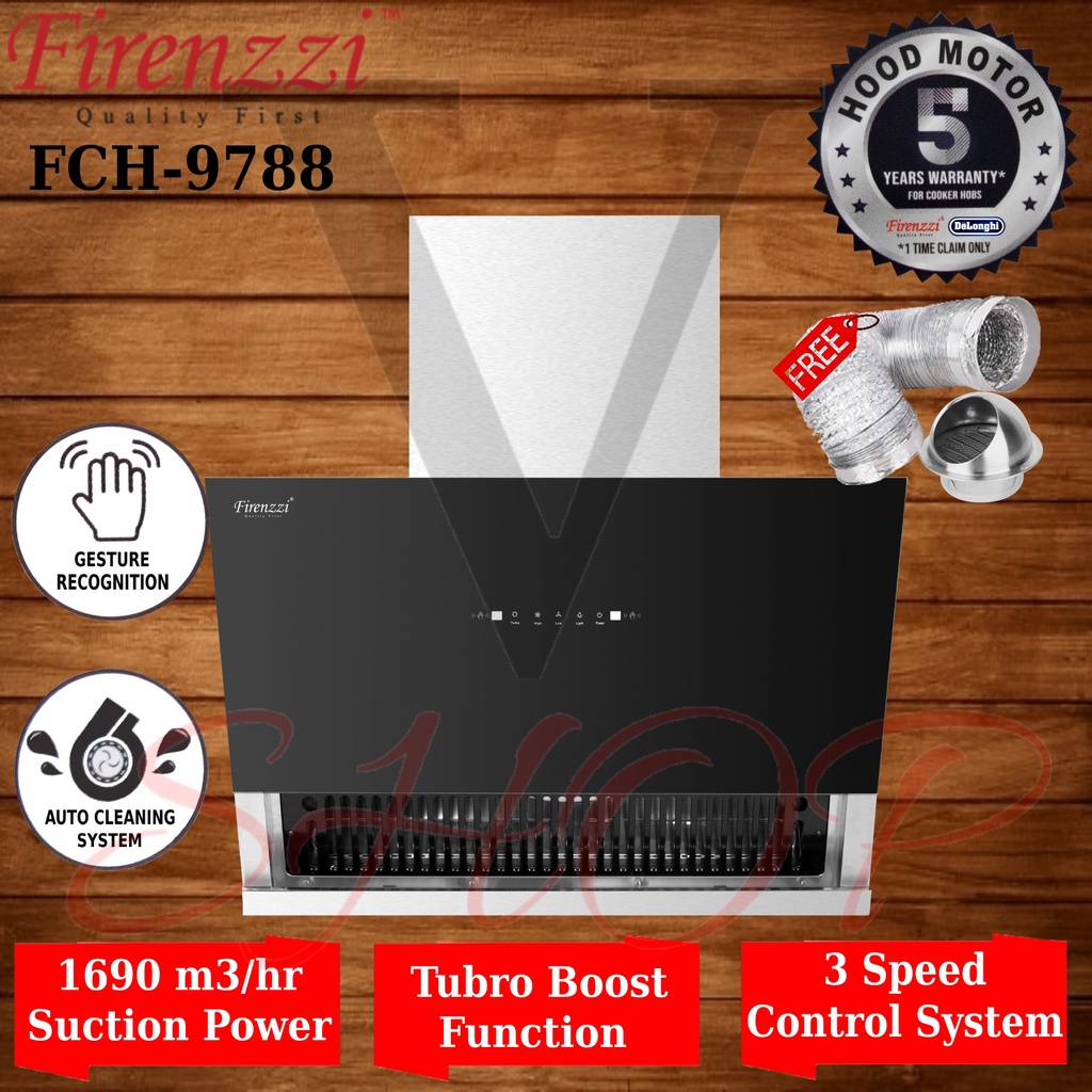 FIRENZZI 1690m3/hr DESIGNER COOKER HOOD FCH-9788 | Shopee Malaysia