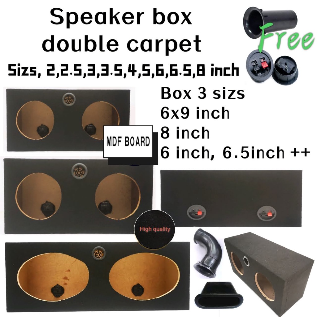 6X9 inch, 5 inch, 6inch, 6.5 inch, 8inch twins speker box carpet double ...