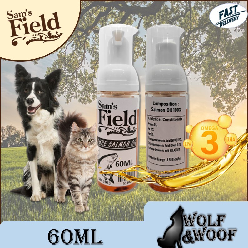 【REPACK】Sam Field Salmon Oil 60ML Repack - Pet Supplement ,Salmon Oil ...