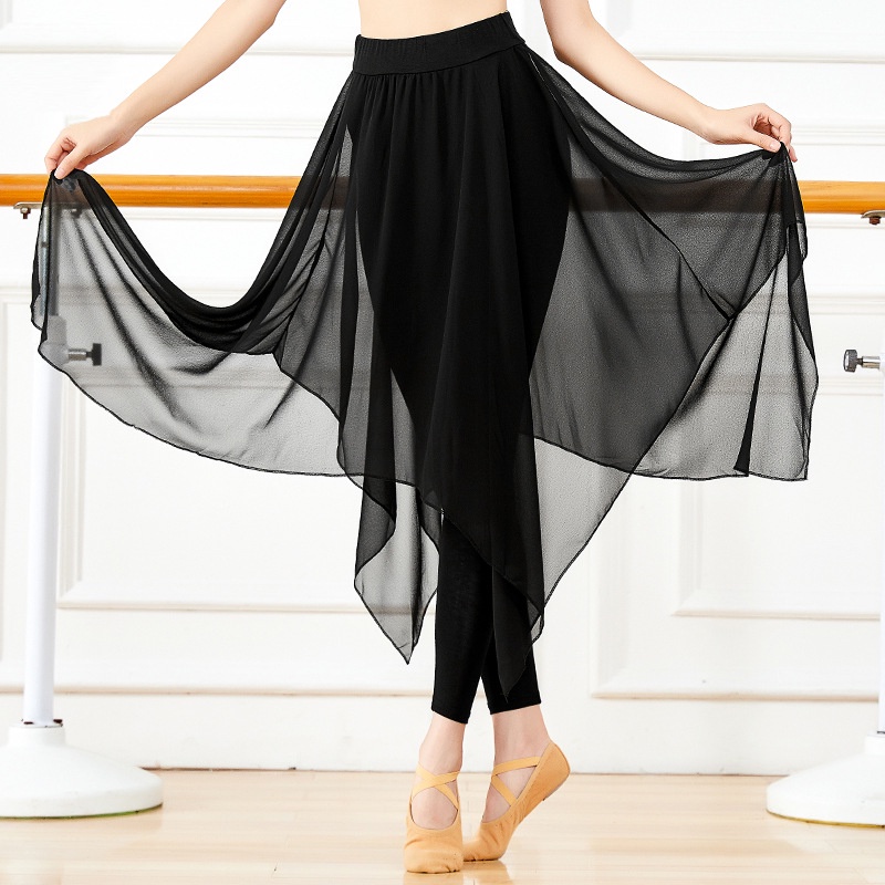 Chiffon Training Pants Skirt Women's Pants Big Skirt Yoga Pants | Shopee Malaysia