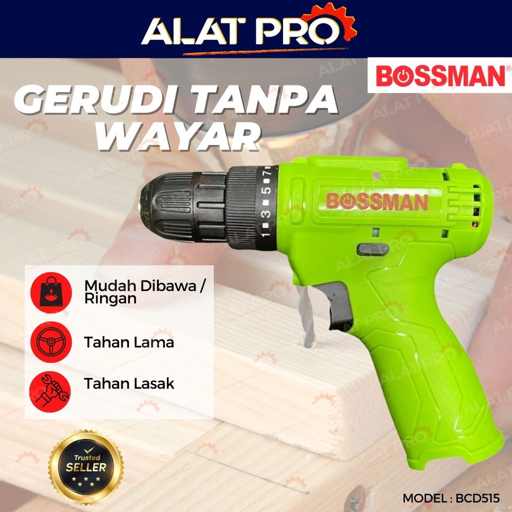 BOSSMAN 12V Lithium-lon Cordless Drill Battery Drill Driver 2 Speed ...