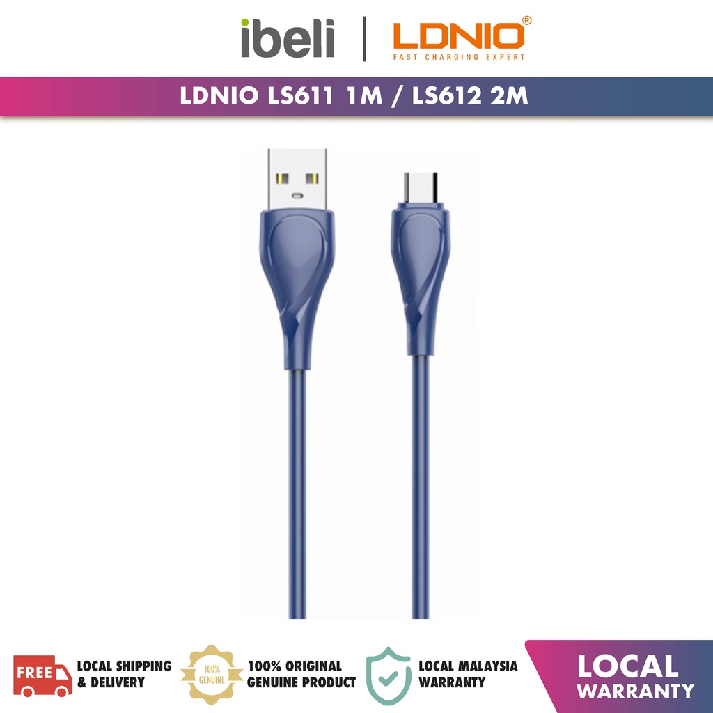 LDNIO LS611 1M / LS612 2M 25W Quick Charge Fast Charging Data Cable ...