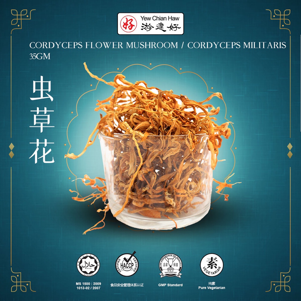 YCH Cordyceps Militaris/Cordyceps Flower (35g/pkt) 游建好蟲草花袋裝 | Shopee ...