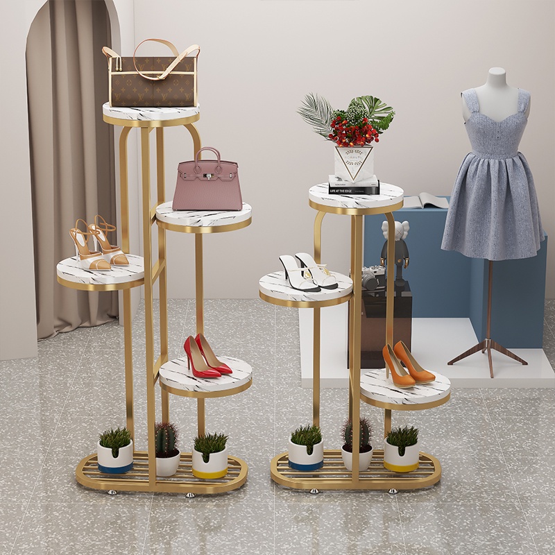 COS shoe store floor -to -ceiling window display racks and shoe rack ...