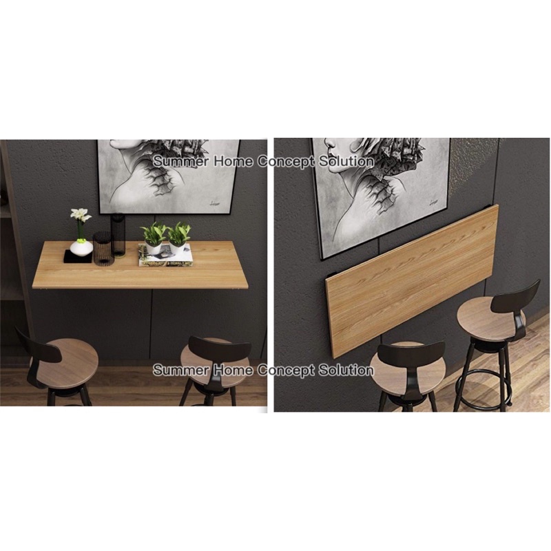 Mounted Wall Hanging Foldable Table Meja Lipat | Shopee Malaysia