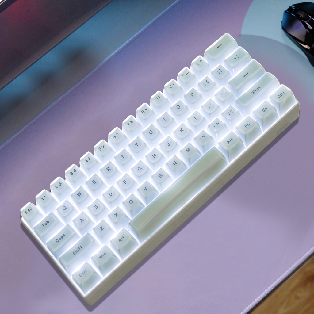 Cute Ice Crystal Jelly Round Key Caps For Cherry MX Mechanical Keyboard ...