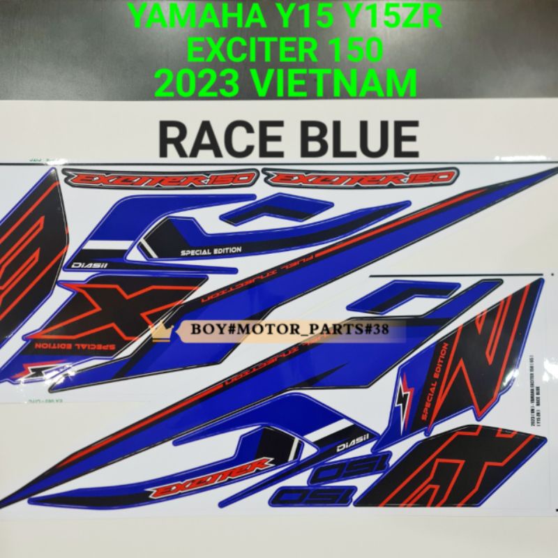 YAMAHA Y15 Y15ZR EXCITER 150 ( 65 ) BODY STICKER 2023 VIETNAM NEW ...